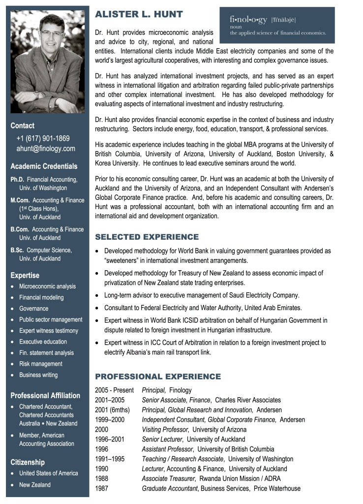 Alister Hunt - Bio | Finology | Business, Economic Consulting ...